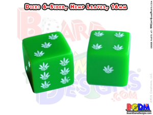Weed Hemp Dice, Hemp Leaves Dice, Pot Marijuana Dice, Game Pot Leaf